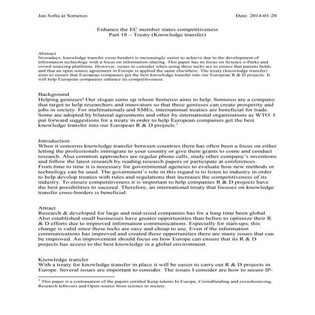 Treaty (knowledge transfer) | PDF