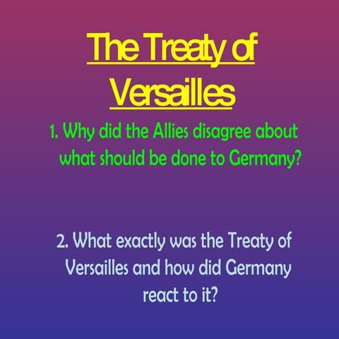 Treaty of Versailles | PPT