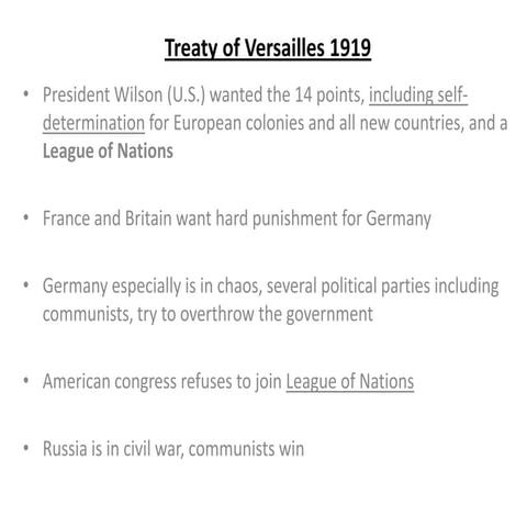 Treaty of versailles 1919 | PPTX
