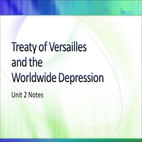 The Treaty Of Versailles | PPT