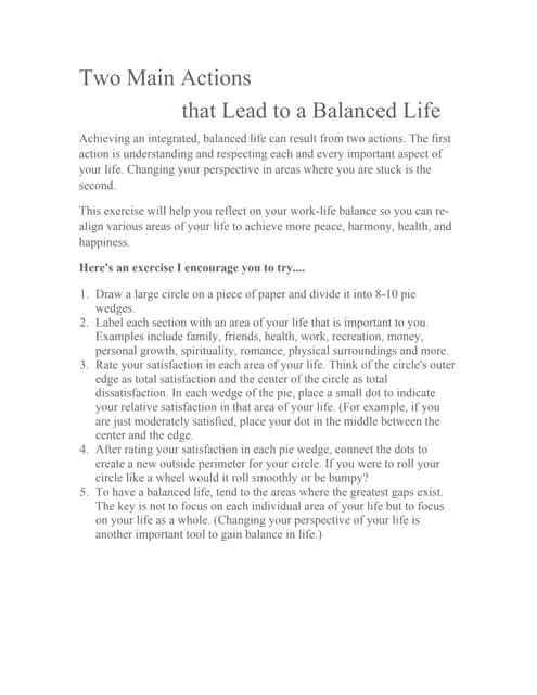 Lifestyle balance-pie -e | PDF