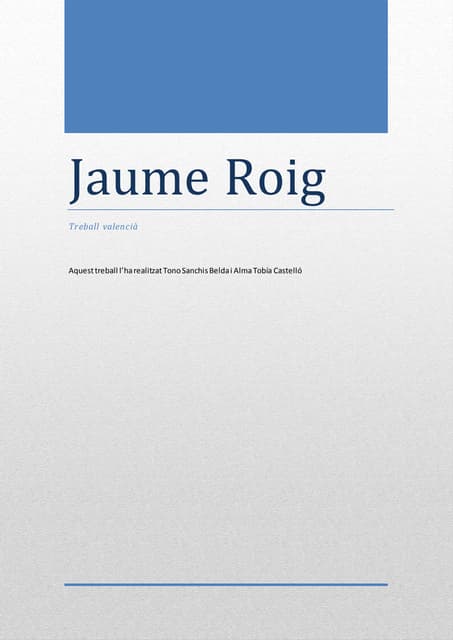 Jaume roig | PDF