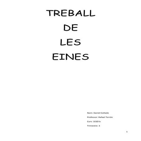 Treball de les eines | PDF