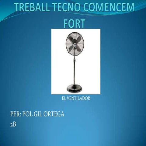 Treball tecno comencem fort | PPTX