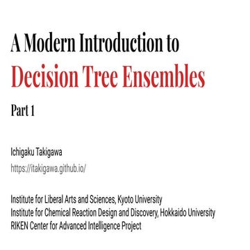 A Modern Introduction To Decision Tree Ensembles Ppt 