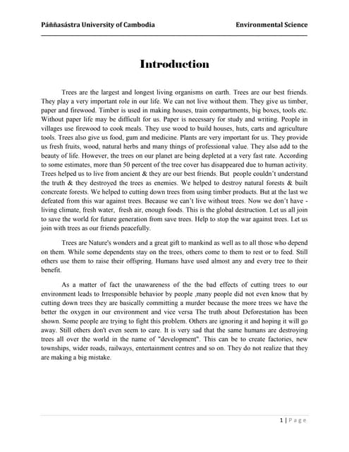 Importance of Trees | PPTX