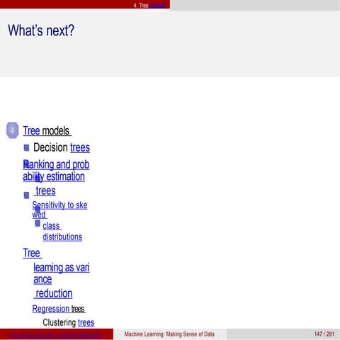 Tree Model Theory in machine learning unit 4 ML techniques | PPTX
