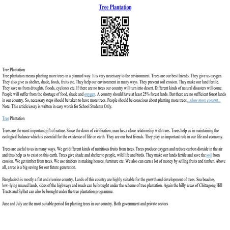 Tree Plantation | PDF