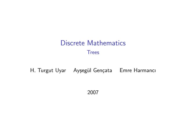 Discrete Mathematics Tree | PPTX