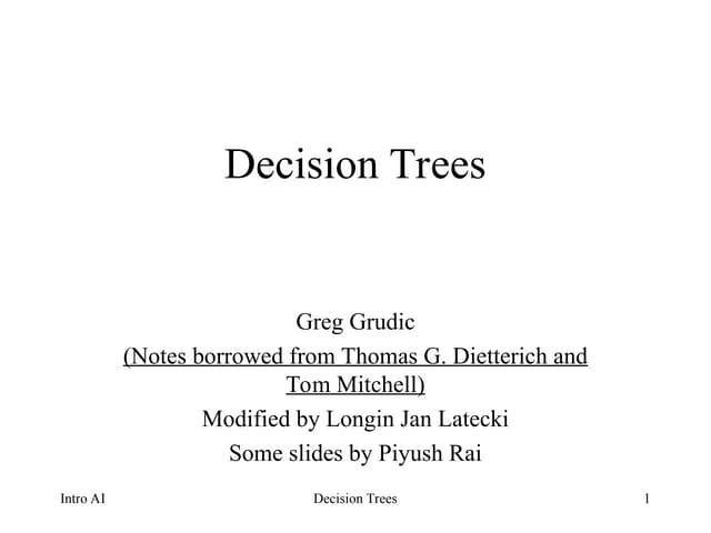 Decision Trees Id3 Algorithm With Example Ppt Artificial 9242