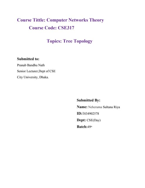 Tree Topology Pdf