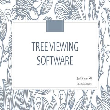 Phylogenetic Tree viewing softwares | PPT
