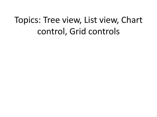 Treeview Listview Ppt