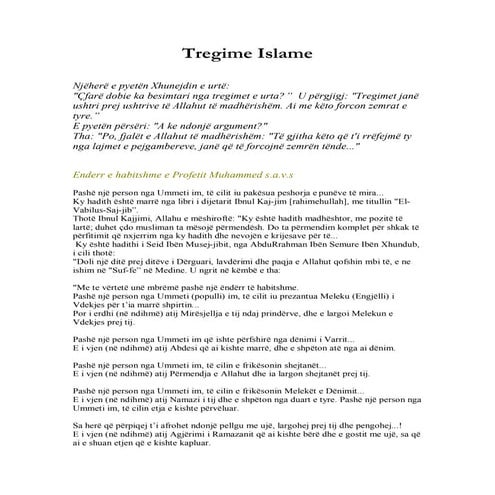 Tregime interesante reth islamit , lexoni me kujdes dhe freskoni zemrat ...