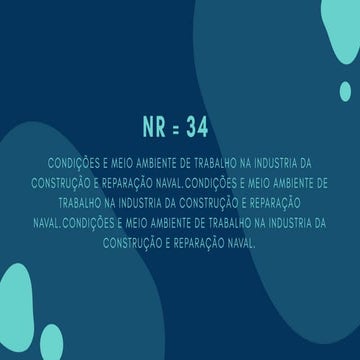 Treinamento de NR34 - Condições e Meio Ambiente de Trabalho na ...