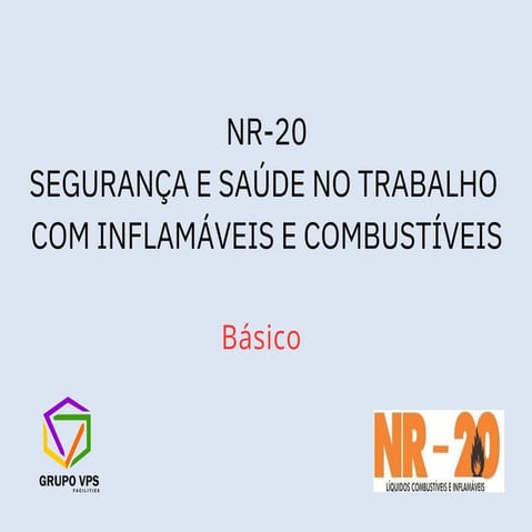 Treinamento NR 20 - Líquidos e Combustíveis Inflamáveis | PDF