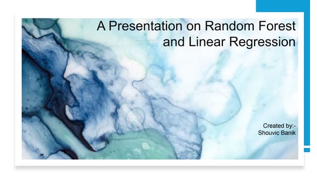 An Introduction To Random Forest And Linear Regression Algorithms Ppt 0126