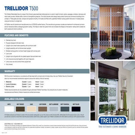 Trellidor t series | PDF