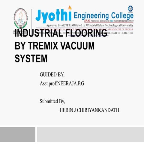 Vacuum dewatered flooring | PPT