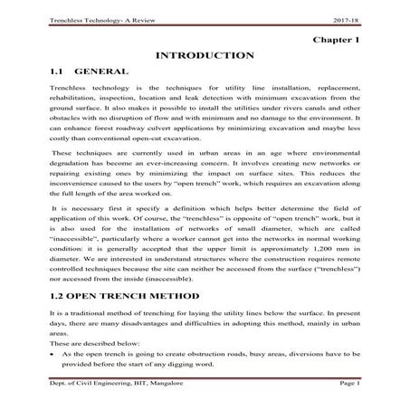 Trenchless Technology Technical Seminar Report | PDF