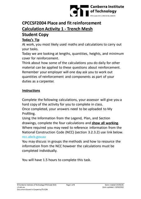 Practical Assessment-Construct Eaves-Boxed eaves | DOCX