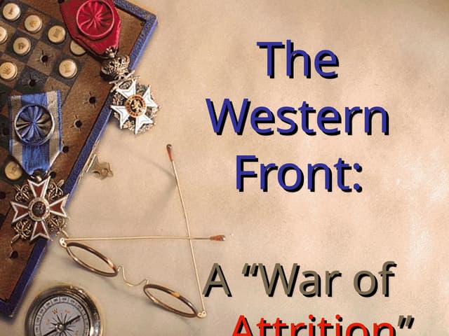World War 1 Trench Life/Warfare | PPTX
