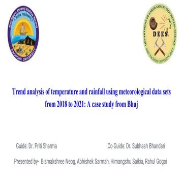 Trend analysis of temperature and rainfall using meteorological data ...