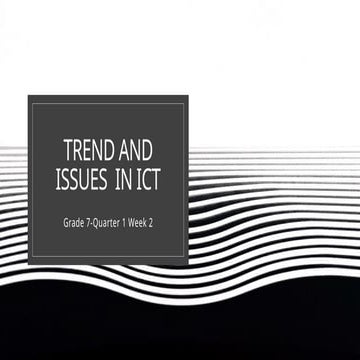 Trend and Issues in ICT grade 8 matatag | PPTX