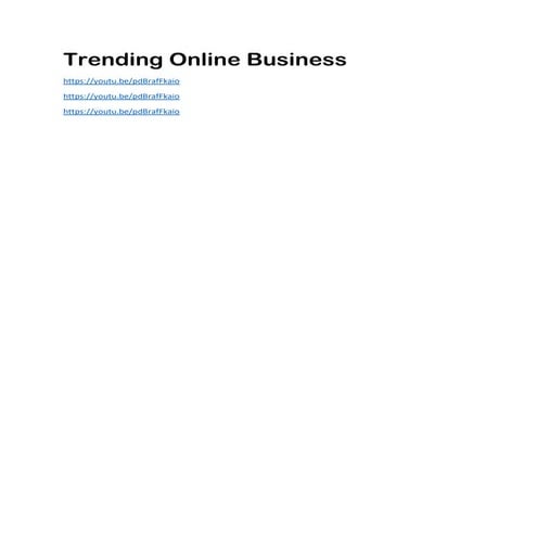 Trending online business | PDF | Business | Business and Finance