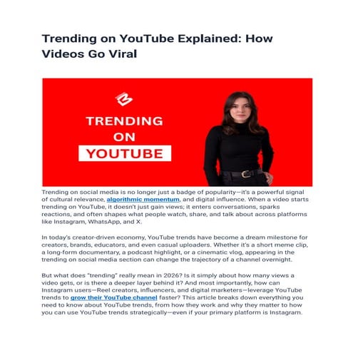 Trending on YouTube Explained How Videos Go Viral.pdf
