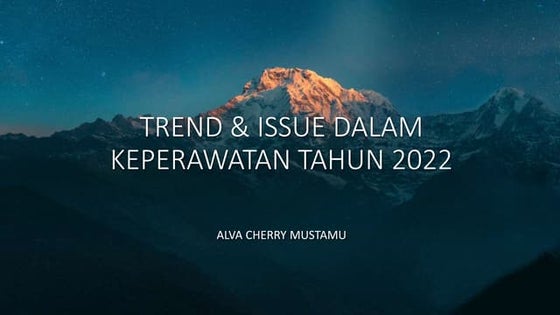 Trend dan issue dalam keperawatan | PPT