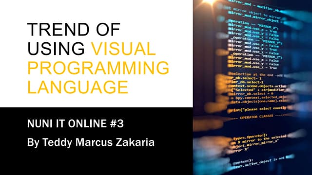 Trend of Visual Programming Language | PPT Trend of Visual Programming Language | PPT
