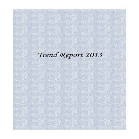 Fashion Trend Report Release 2013 | PDF