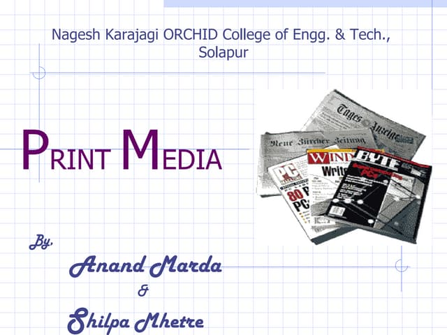 Print Media, Types of Print media, history and Importance | PDF