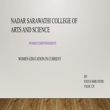 Empowerment of Women Through Education ppt | PPTX