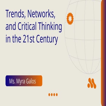 Lesson 1- Trends, Networks, Critical Thinking in the 21st Century Culture | PPTX