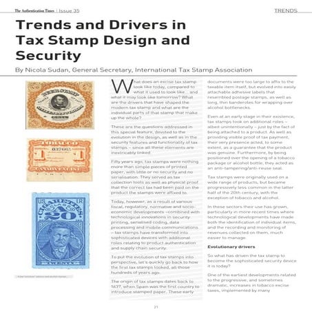 Trends and drivers in tax stamps design | PDF