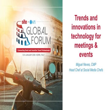 Trends and innovations in technology for meetings and events | PPT