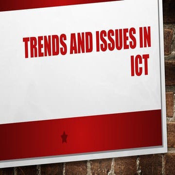 Trends and issues in ictT.L.E7.powerpoint | PPTX