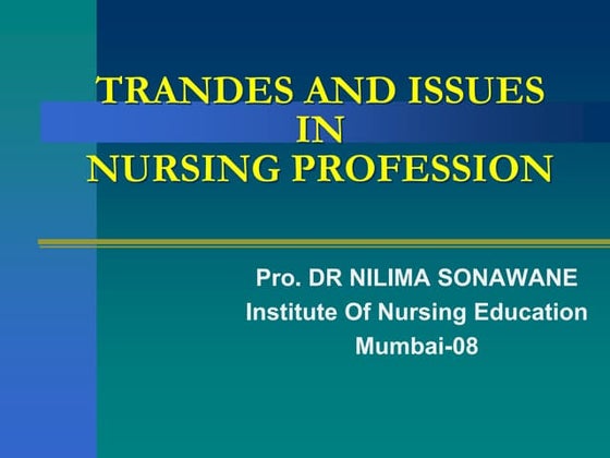 Current trends in nursing education | PPT