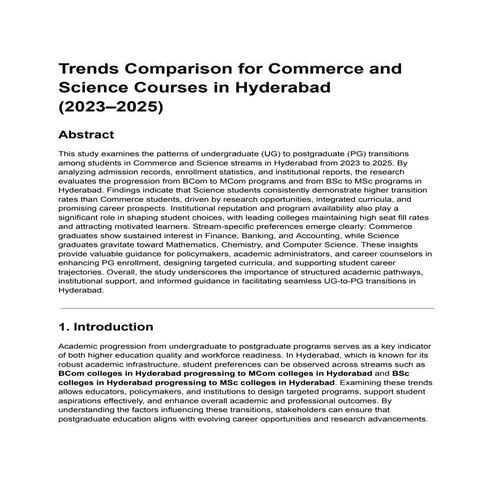 Trends Comparison for Commerce and Science Courses in Hyderabad 2025 .pdf