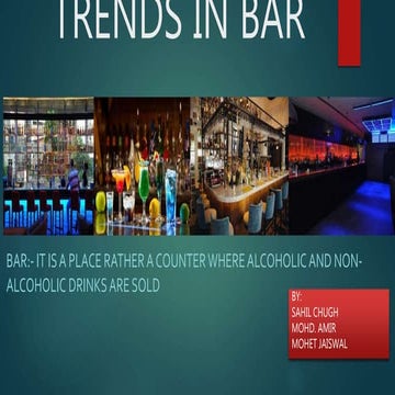 Trends in bar (presentation) | PPTX