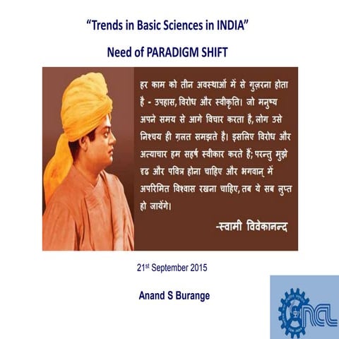 Trends in basic sciences need of paradigm shift | PPTX