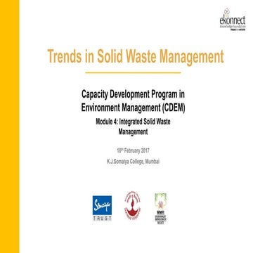 Trends in Solid Waste Management | PDF