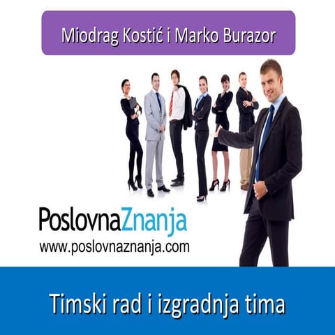 Tim bilding trening timski rad i izgradnja tima radionice vežbe | PPT ...