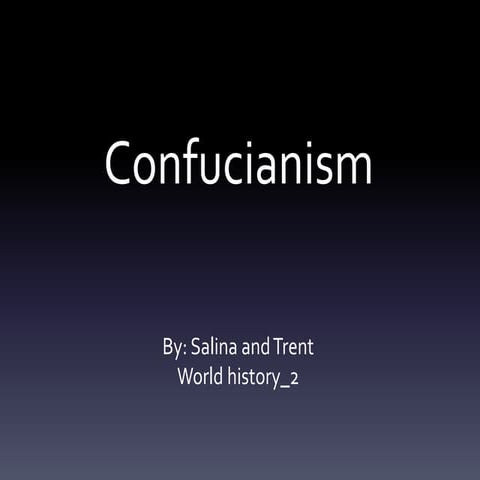Confucianism | PPTX