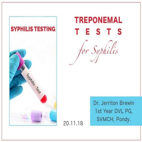 Treponemal Tests for Syphilis | PPTX
