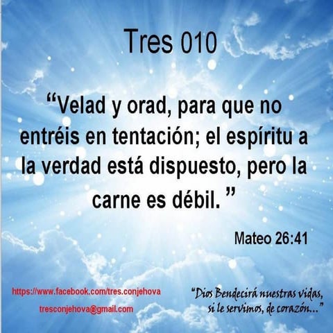 Mateo 26:41 Tres con Jehová | PPT