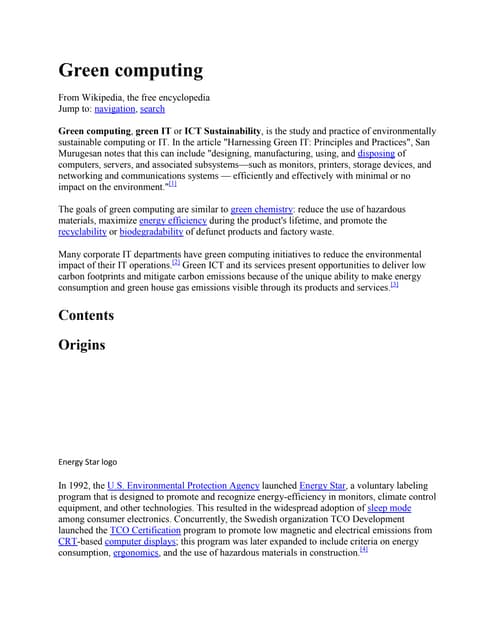 CS8078-Green Computing Question Bank | PDF