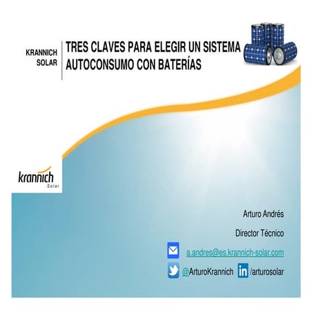 Tres claves para elegir un sistema de autoconsumo con baterias | PDF